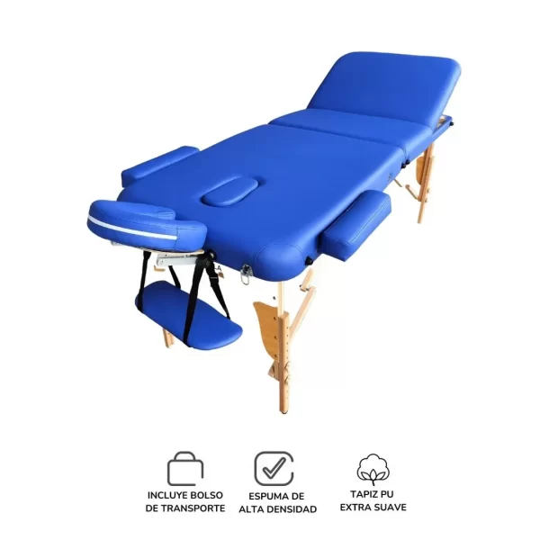 Camilla plegable, reclinable de madera M3 PREMIUM - CALMILLA - Camillas Perú